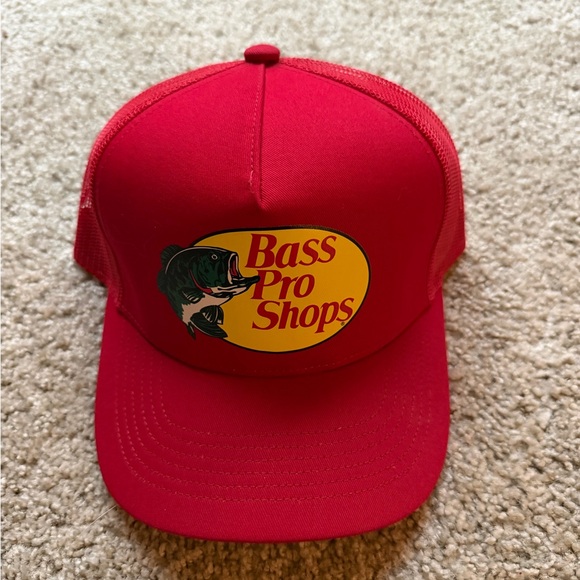 Bass Pro Shops | Accessories | Bass Pro Shops Red Fishing Cap | Poshmark